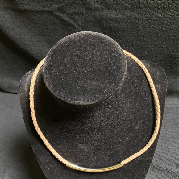 Jewelry | Braided Leather Rope And Silver Colored Necklace | Poshmark